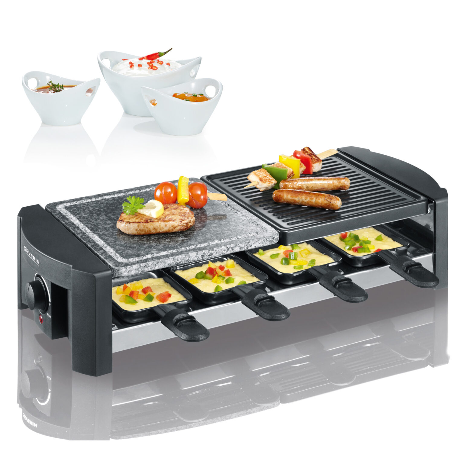 Menü mit dem Raclette-Grill von SEVERIN
